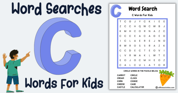 Word Find Search - Letter "C"