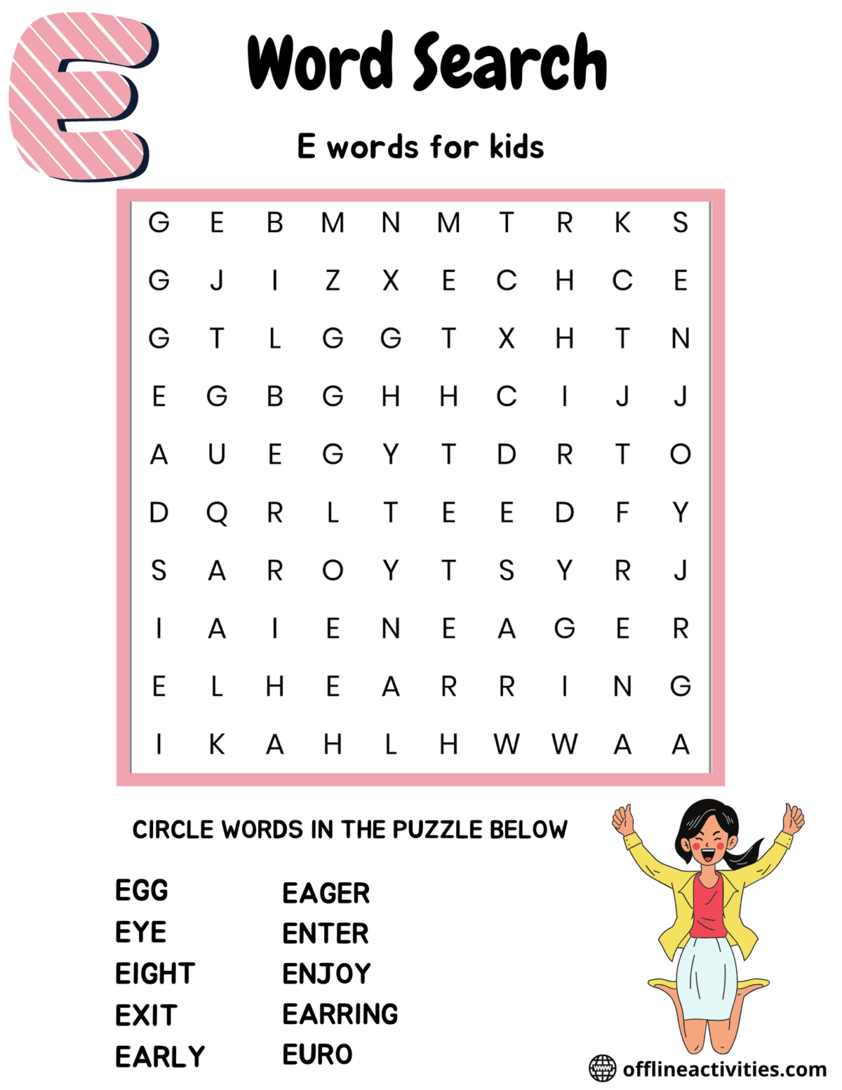 Words That Start With E