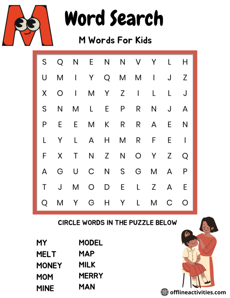 M words for kids - Offline Activities