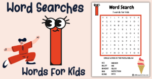 word find search - Letter I - Offline Activities