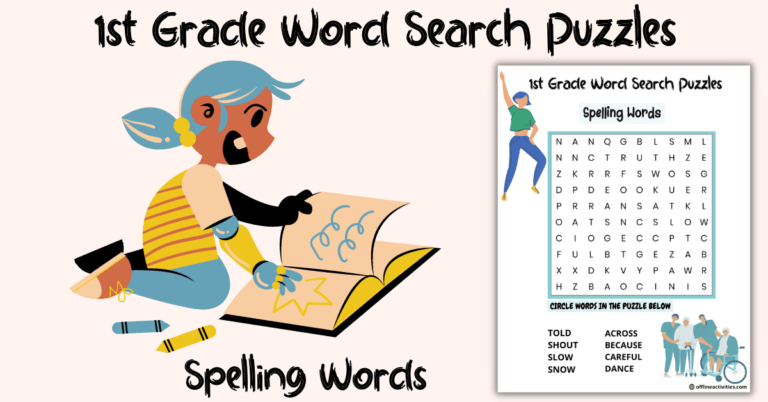 Game Word Search Online- Spelling Words - Offline Activities