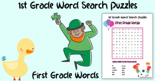 Word Search Printable- First Grade Words