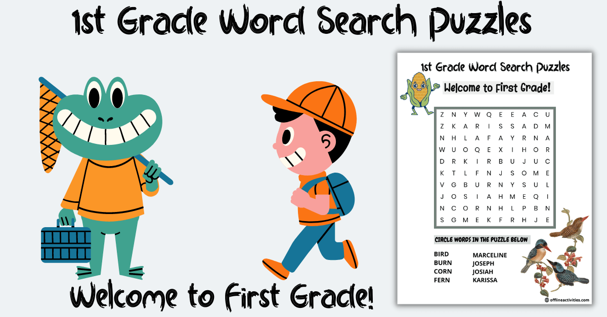 1st Grade Word Search Puzzles Welcome To First Grade 1st Grade Word Search Puzzles Welcome To First Grade