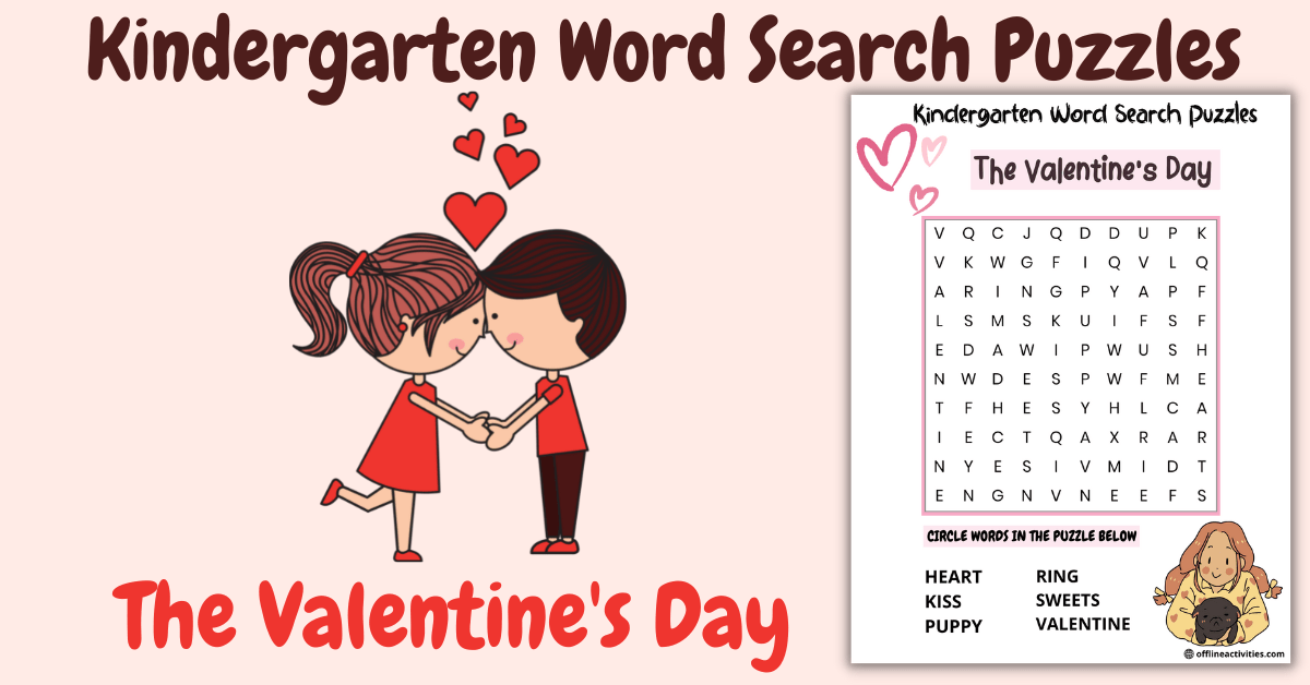 Kindergarten Word Search Puzzles – The Valentine's Day - Offline Activities Kindergarten Word Search Puzzles – The Valentine's Day - Offline Activities