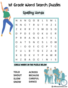 Game Word Search Online- Spelling Words - Offline Activities