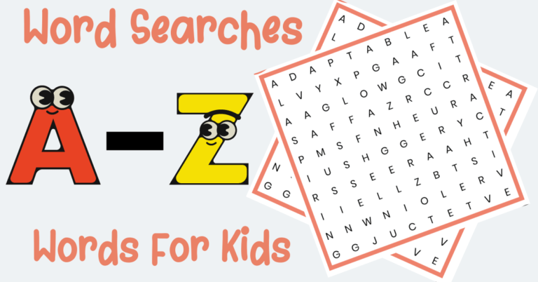 A - Z Word Search Puzzles For Kids